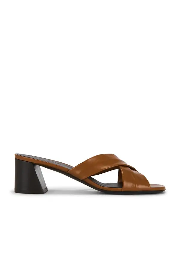 Khaite Liria 55 Sculptural Heel Sandal In Brown