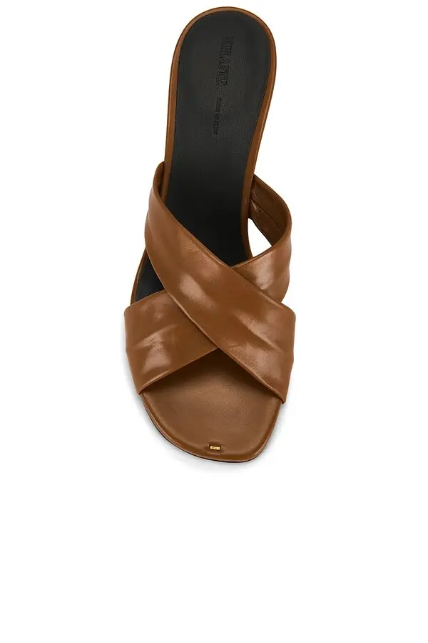 Khaite Liria 55 Sculptural Heel Sandal In Brown