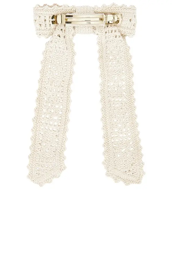 Miu Miu Crochet Filet Bow Beret Hair Clip