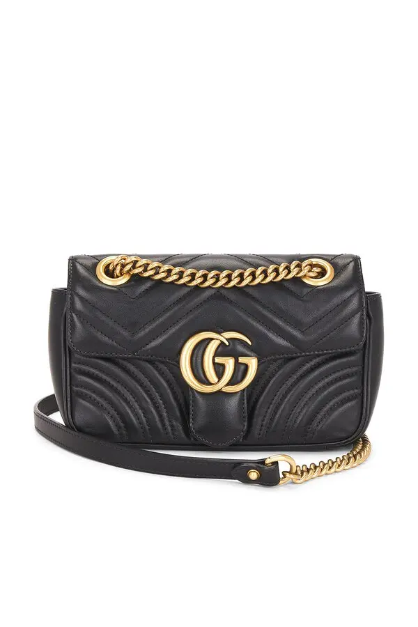Gucci Gg Marmont Shoulder Bag - Black