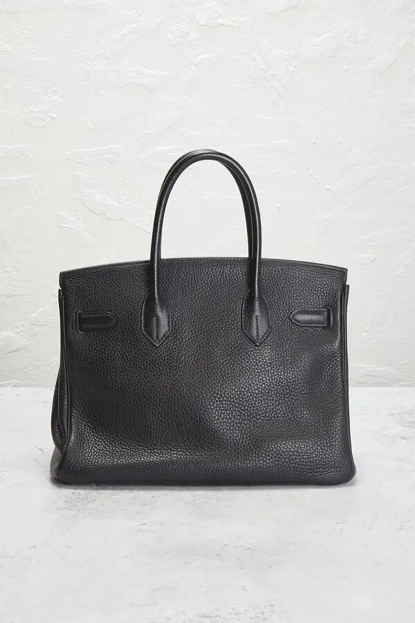 Hermès Clemence Birkin Handbag - Noir