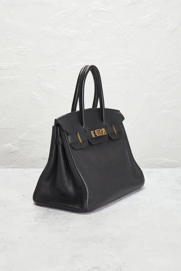 Hermès Clemence Birkin Handbag - Noir