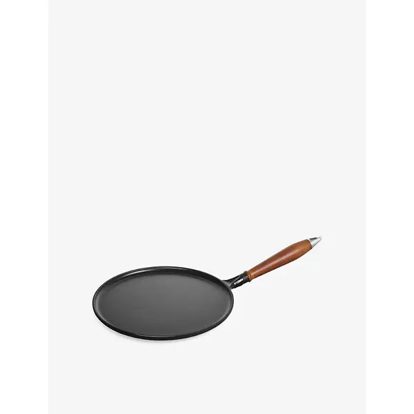 STAUB Round Cast-iron Pancake Pan With Wooden Handle - Black