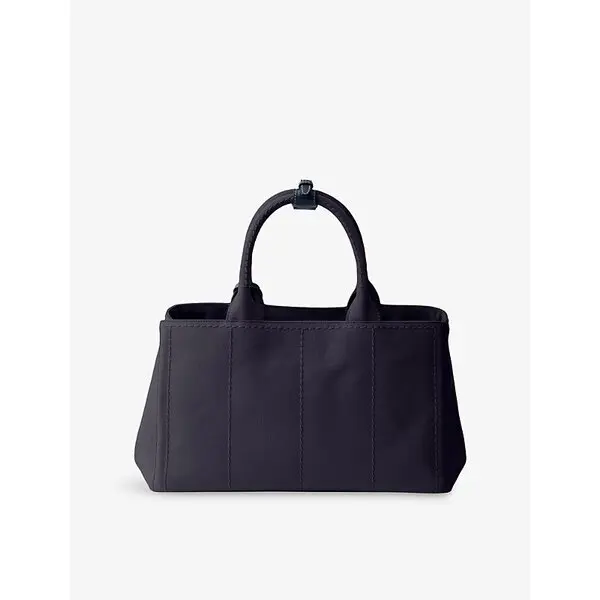 Prada Jardinière Small Cotton-canvas Top-handle Bag - Blue