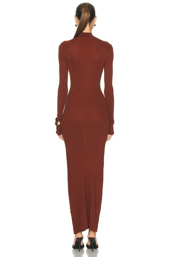 SAME Shimmer Mockneck Maxi Dress
