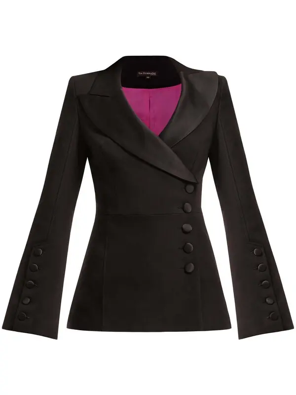 TIA DORRAINE Asymmetric Double-breasted Blazer