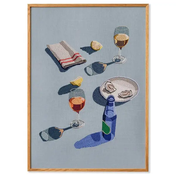 PAPER COLLECTIVE The World Is Your Oyster Art Print 50x70 Cm - Blue