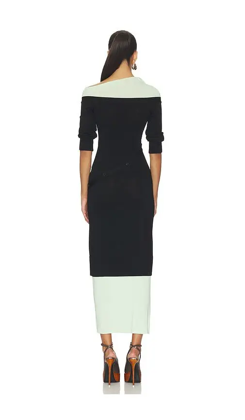 Attico Asymmetric Midi Dress