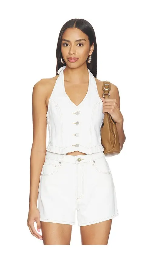 Abrand Denim Cest La Vie Halterneck Top