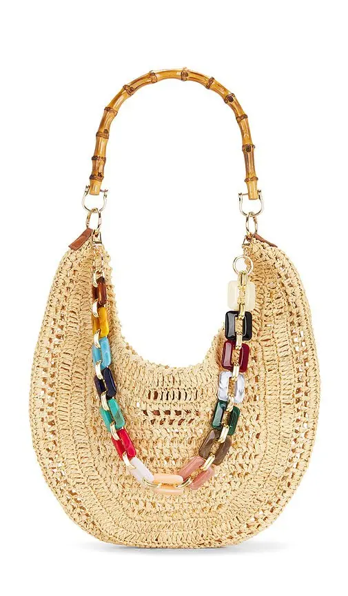 BTB LOS ANGELES Isla Raffia Hobo Bag