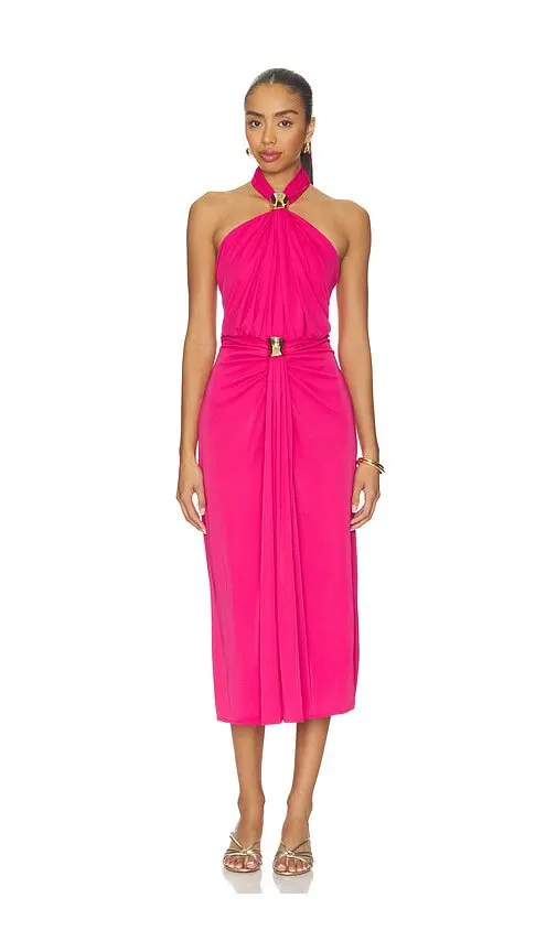 Cinq À Sept Kaily Halter Dress - Fuchsia
