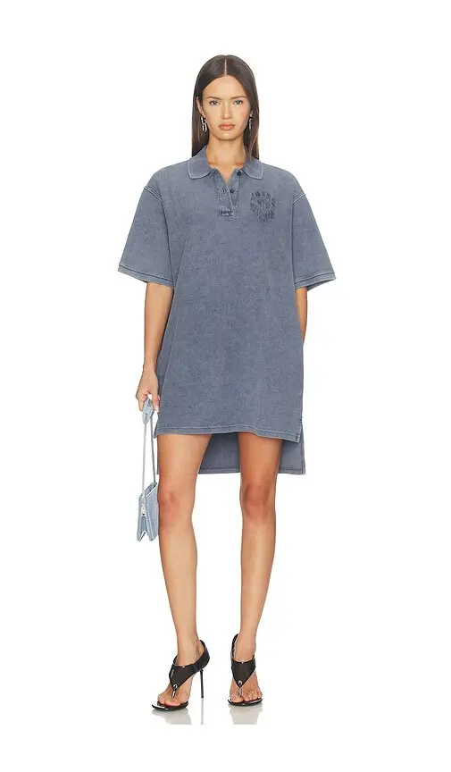 Alexander Wang Oversized High Low Polo Mini Dress