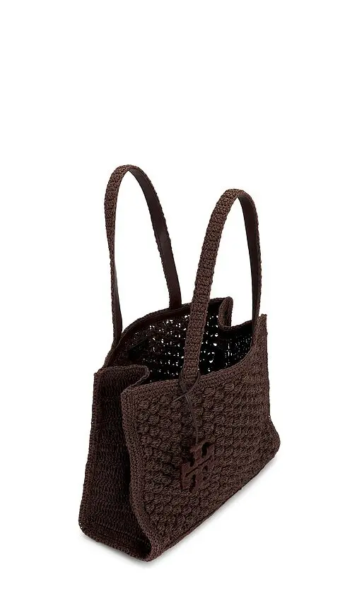 Tory Burch Ella Hand Crocheted Small Tote Bag - Brown
