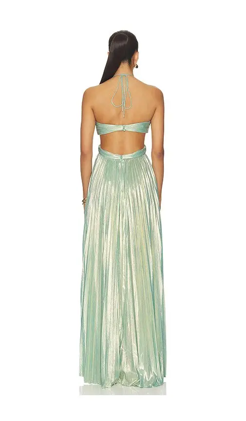 Retrofete Keira Halterneck Gown - Mint
