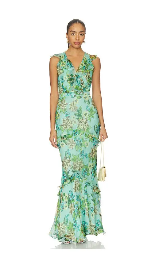 Saloni Rita" Floral Maxi Dress
