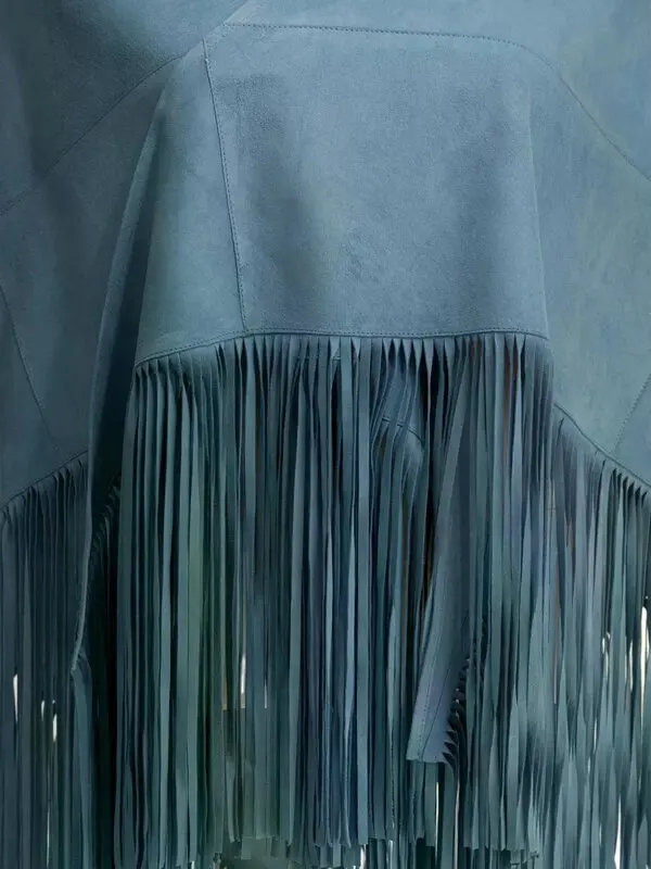 FURLING BY GIANI Fringed Suede Scarf