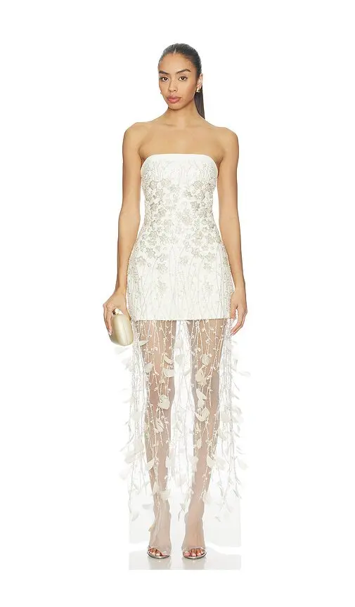 Delfi Embellished Strapless Maxi Dress