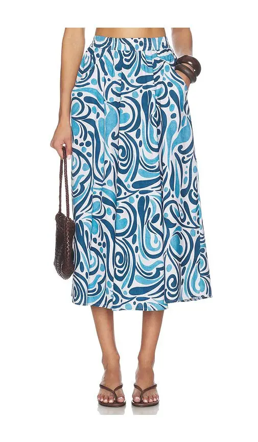Peixoto Paula Midi Skirt - Blue