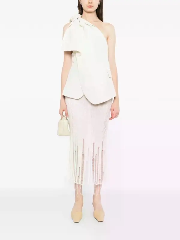 UMA WANG Frayed Midi Skirt