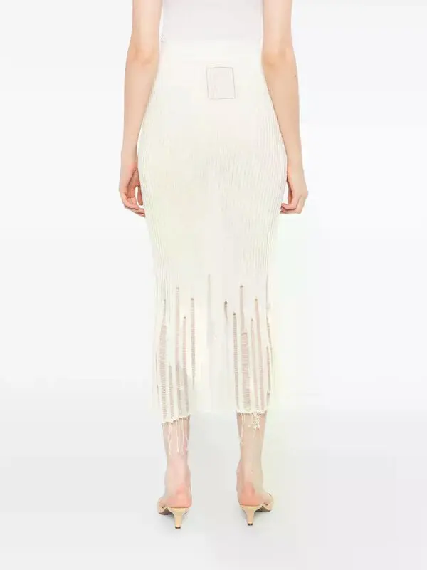 UMA WANG Frayed Midi Skirt