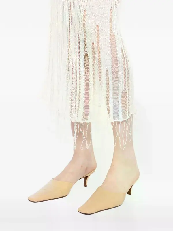 UMA WANG Frayed Midi Skirt