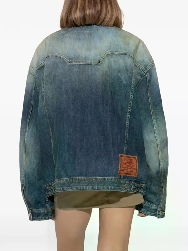 Dsquared2 Distressed Faded Denim Jacket