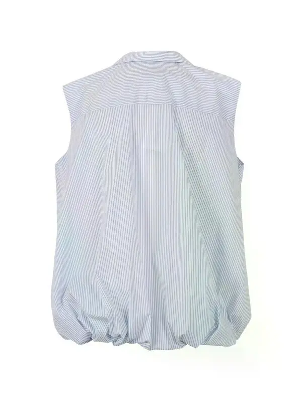 BALOSSA Kyma Striped Bubble-hem Top