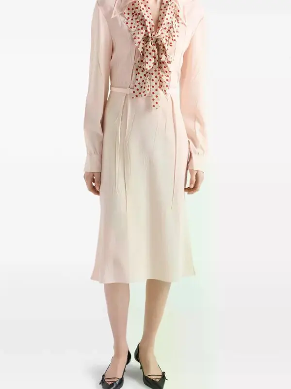 Prada Embroidered Marocain Dress