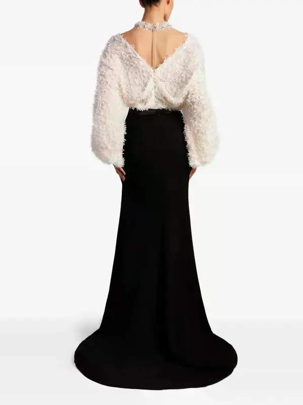 GATTINOLLI BY MARWAN Floral Motif High Slit Set