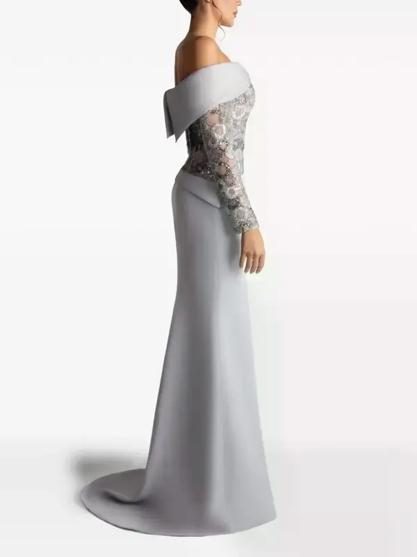 GATTINOLLI BY MARWAN Off-shoulder Embroidered Gown