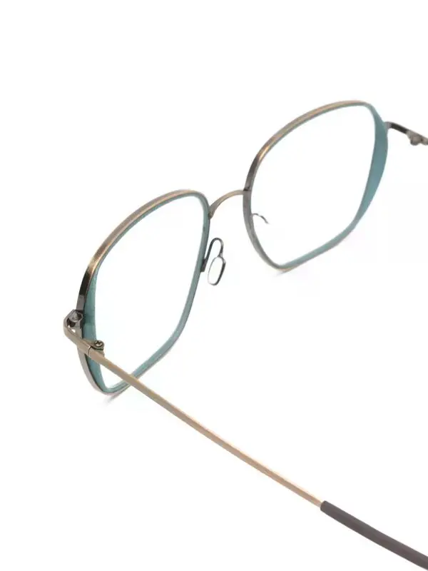 Orgreen Spiral 3d Ring Square-frame Eyeglasses - Gold