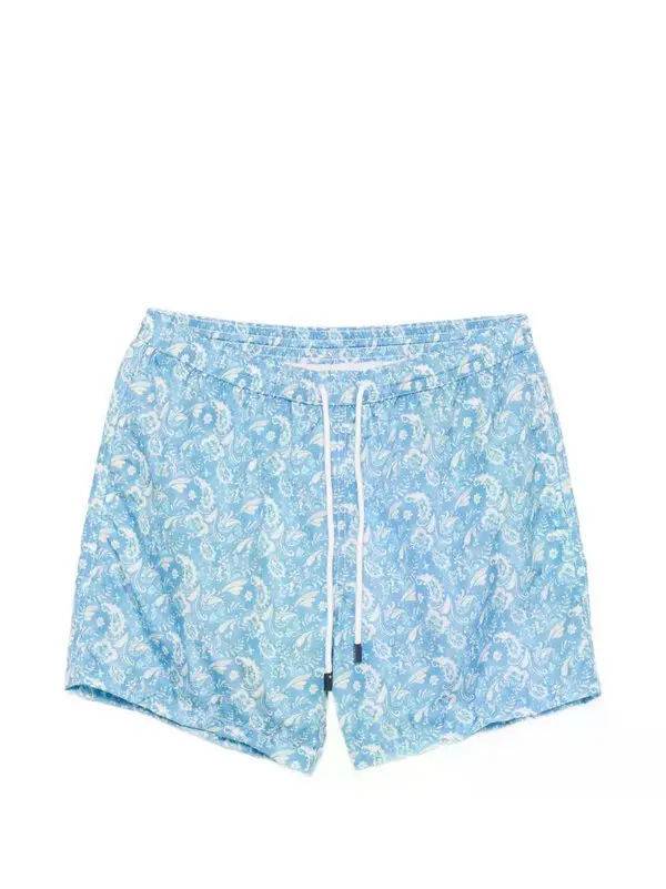 BARBA NAPOLI Paisley Print Swim Shorts - Blue
