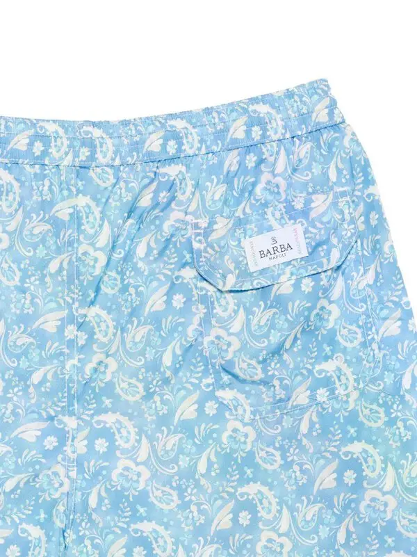 BARBA NAPOLI Paisley Print Swim Shorts