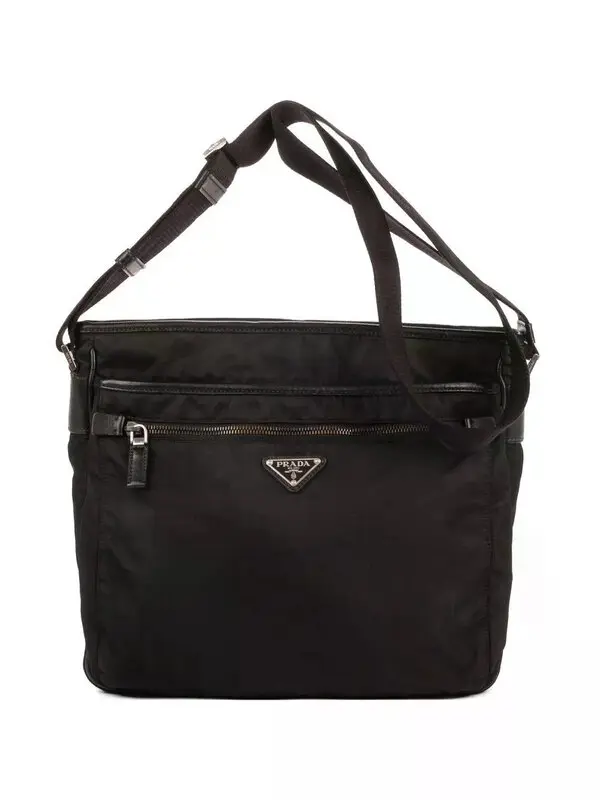 Prada Logo Plaque Shoulder Bag