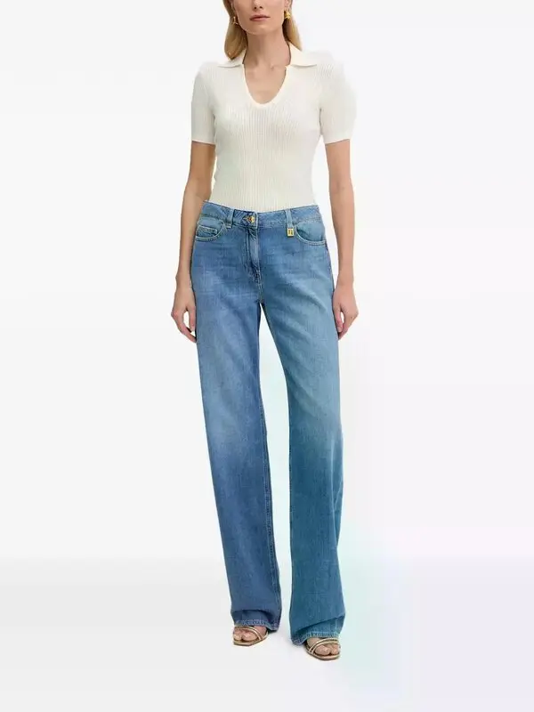 Elisabetta Franchi Logo-patch Knitted Top