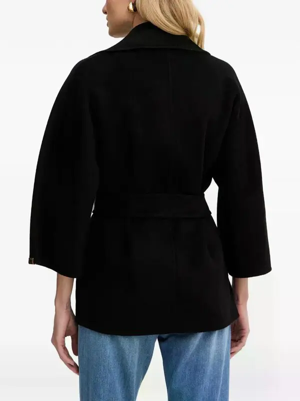 Elisabetta Franchi Belted Three-quarter Sleeve Coat