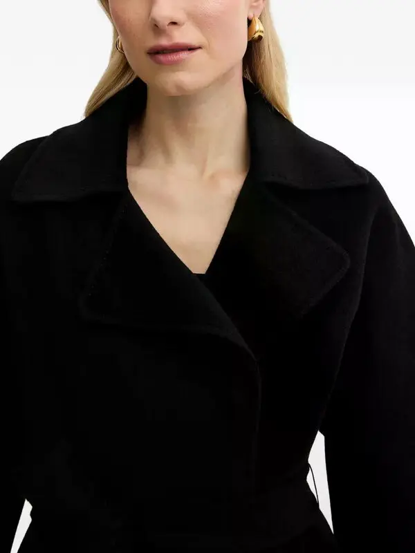 Elisabetta Franchi Belted Three-quarter Sleeve Coat