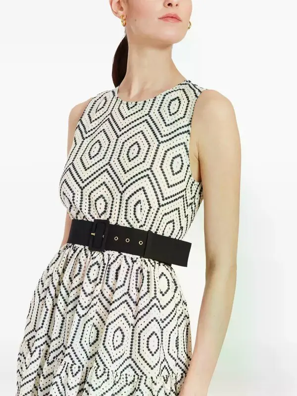 La DoubleJ Sleeveless Big Dress In Sangallo Lace - Black