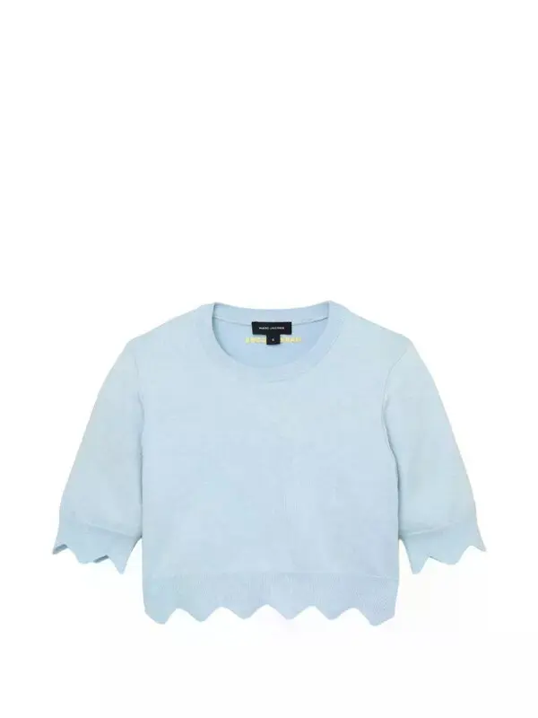 Marc Jacobs Daisy Scalloped Cropped Sweater