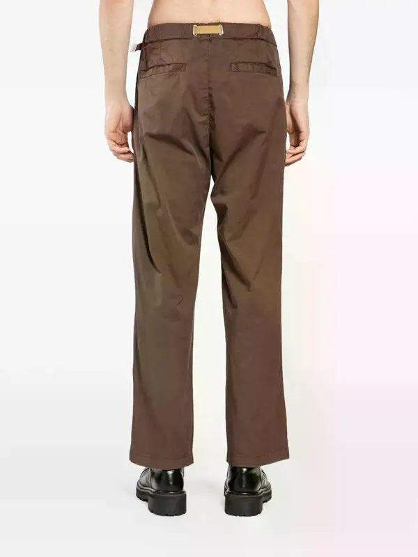 WHITE SAND Belted Pleated Trousers