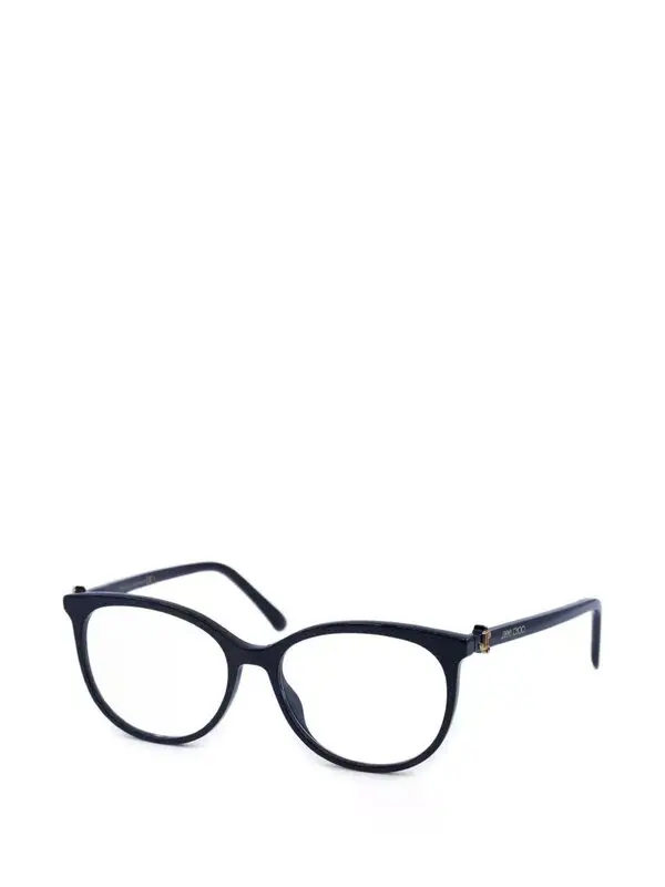 JIMMY CHOO Glitter-effect Square-frame Glasses - Black
