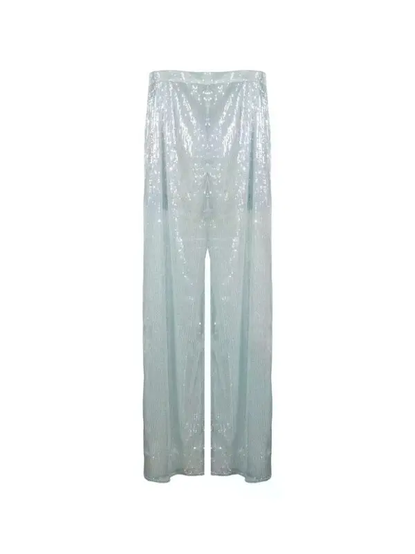 TWENTY FOURHAITCH Sequin Embellished Satin Detail Trousers