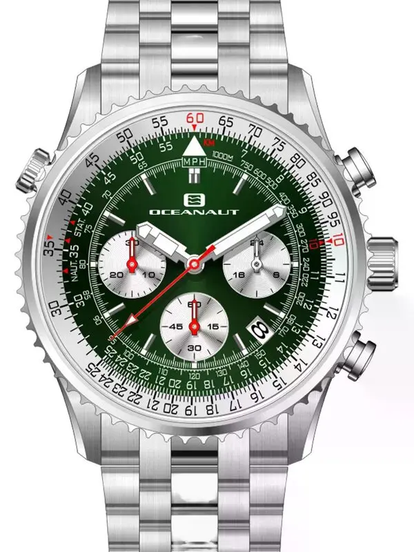 OCEANAUT Flight 46mm Watch - Green