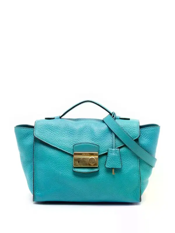 Prada Vitello Daino Sound Lock Satchel