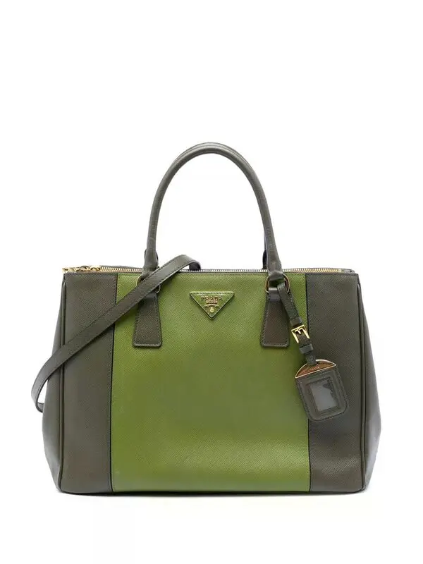 Prada Medium Saffiano Lux Galleria Double Zip Satchel