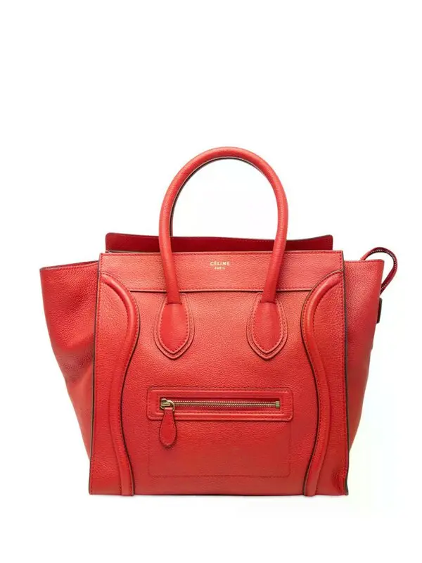 Celine Mini Grained Calfskin Luggage Tote Bag