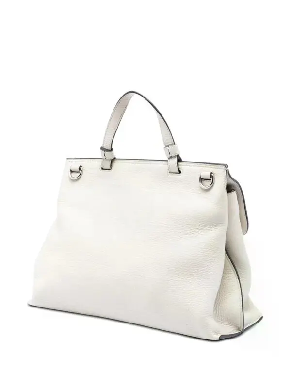 Gucci Leather Bamboo Daily Satchel - White