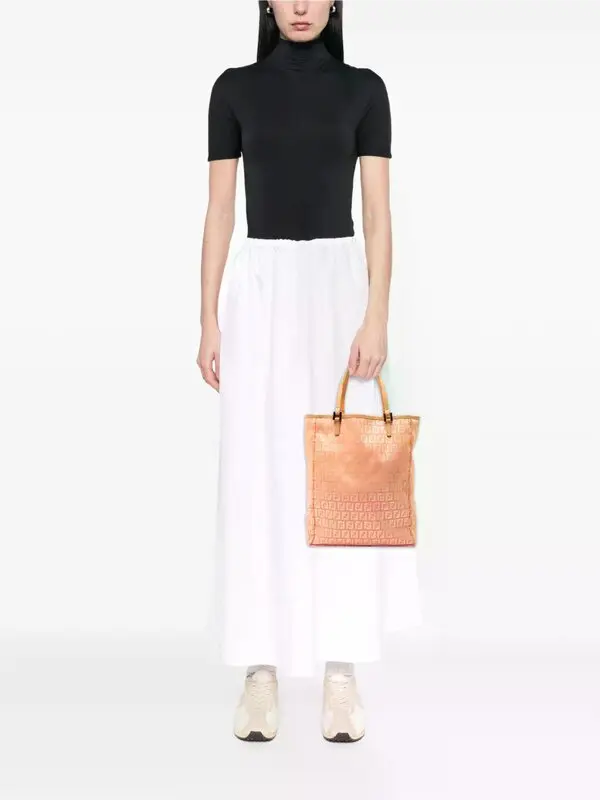 Fendi Zucchino Canvas Vertical Tote Bag