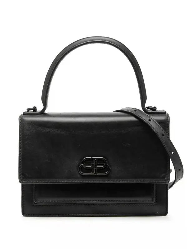 Balenciaga Leather Sharp Top Handle Bag Xs Satchel