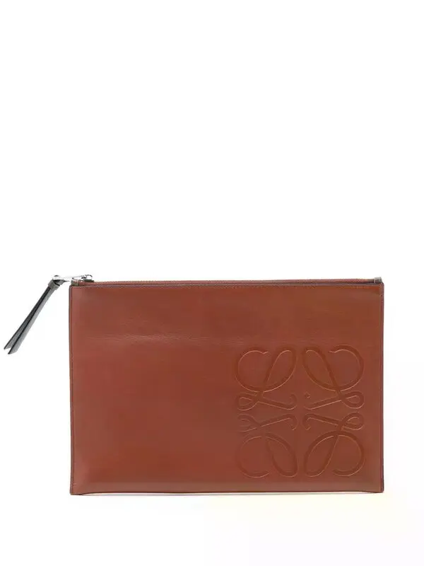 Loewe Leather Flat Pouch Clutch Bag